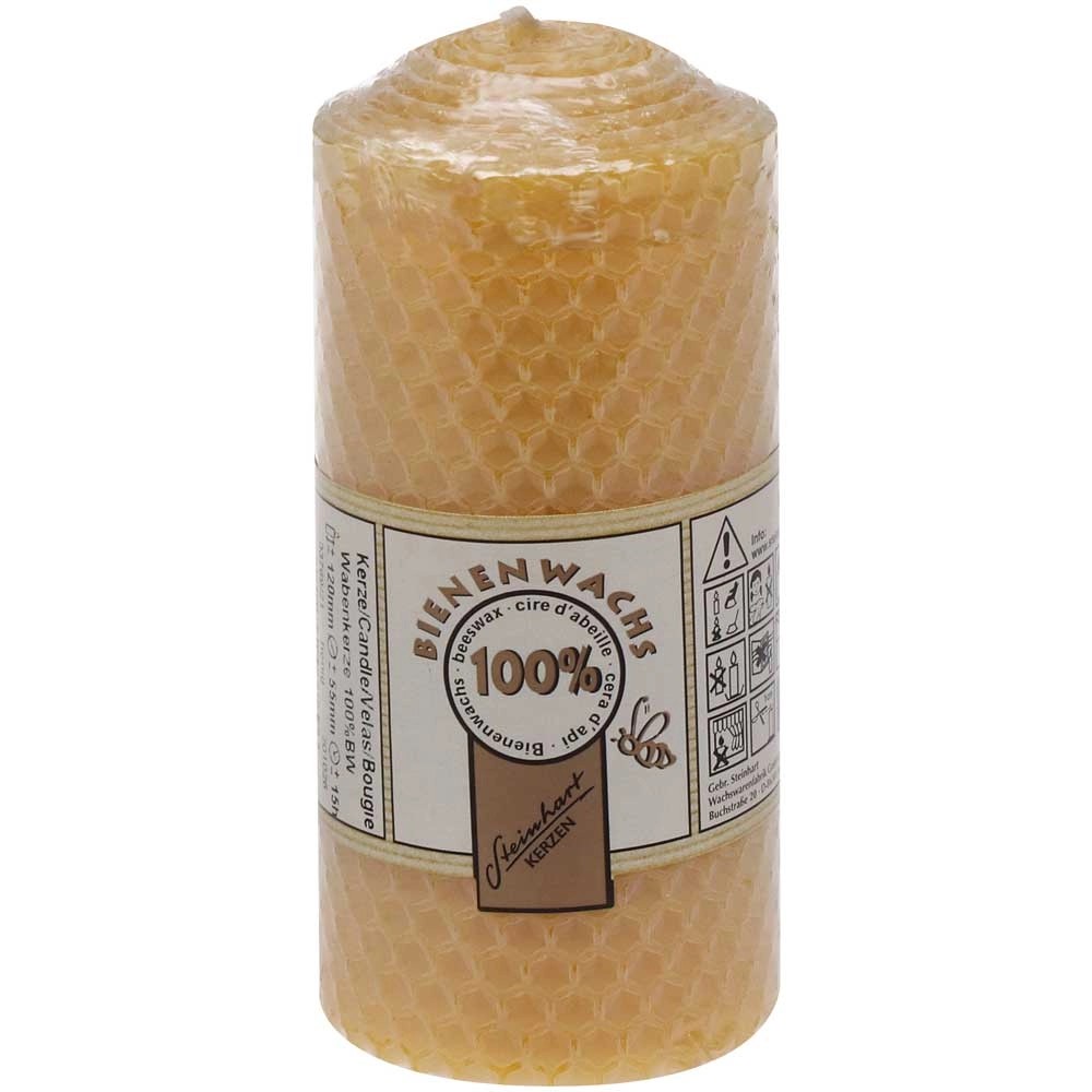 Steinhart Wabenkerze Bienenwachs Gelb Ø 6 cm / Höhe 13 cm / 1 Stk ...