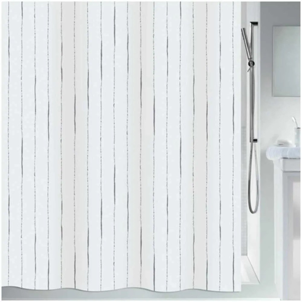 Spirella Duschvorhang Alina Polyester Weiss-Schwarz 120 x 200 cm kaufen ...
