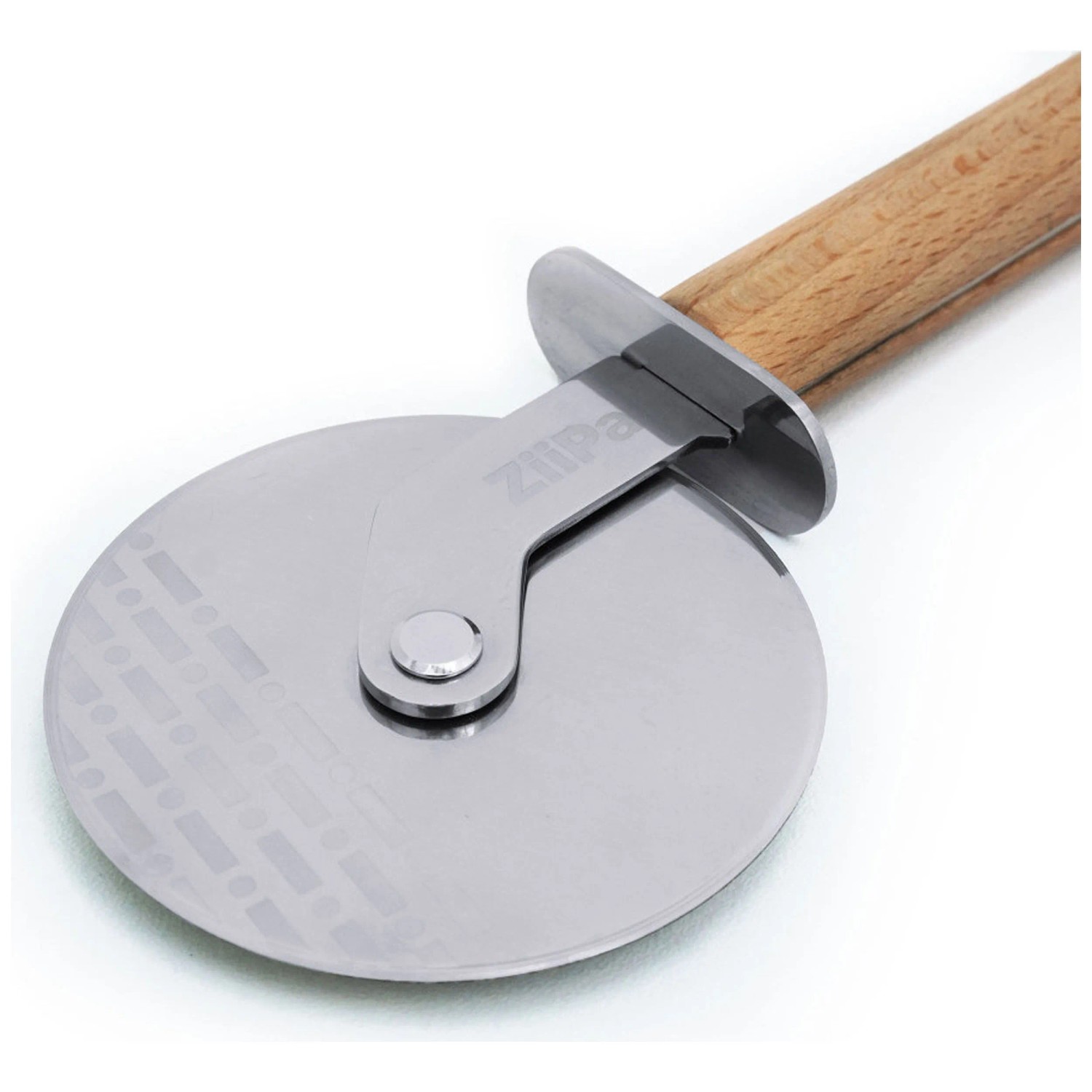 Ziipa Pizzaschneiderad Rio Stahl Buchenholz Ø 8 cm