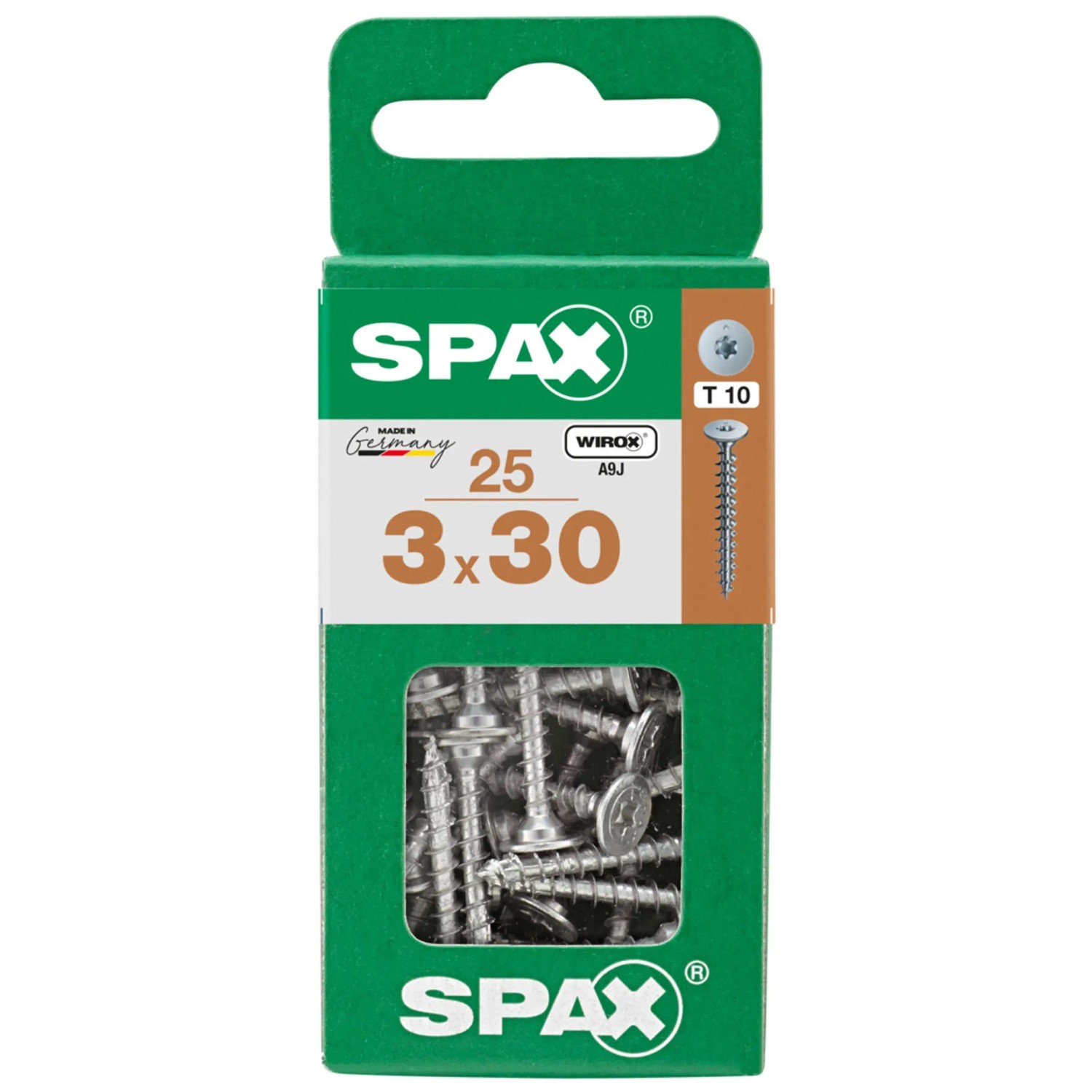Spax Rückwandkopfschraube TRX Wirox Vollgewinde 3 x 30 mm / 25 Stk ...