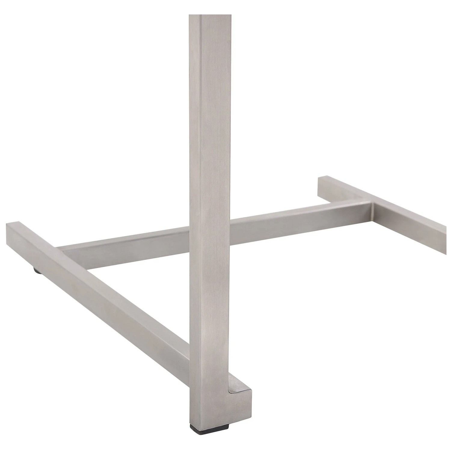 Beliani Gartenstuhl-Set Cosoleto Edelstahl Beige 2 Stk.