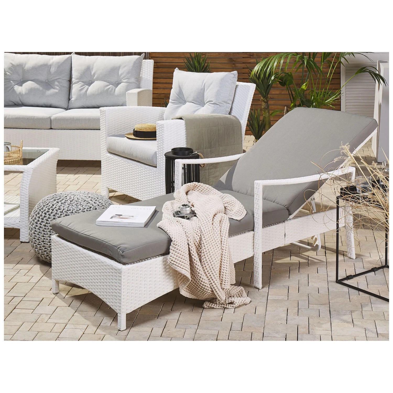 Rattan Gartenmobel Weiss 1