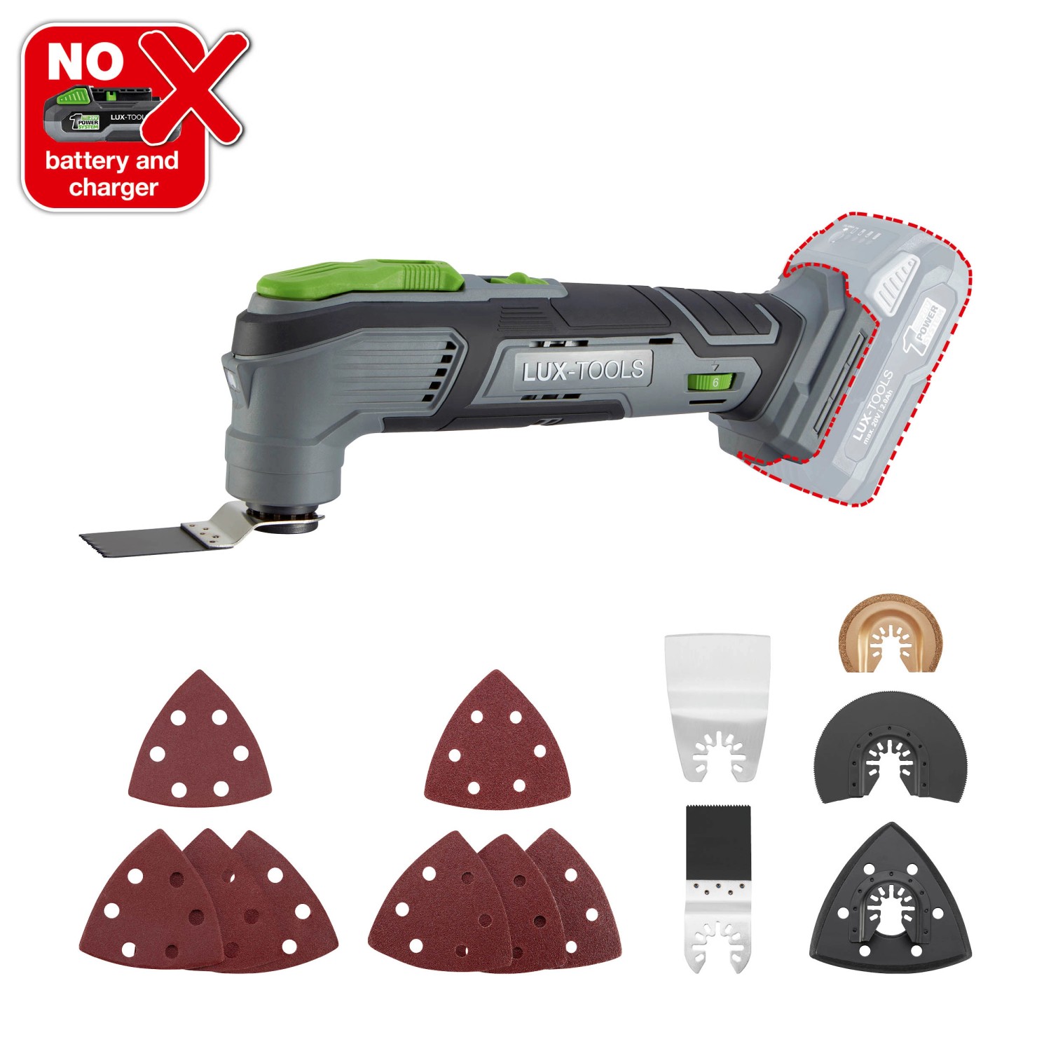 LUX Akku-Multi-Tool 1PowerSystem A-MFW-20 ohne Akku kaufen bei OBI