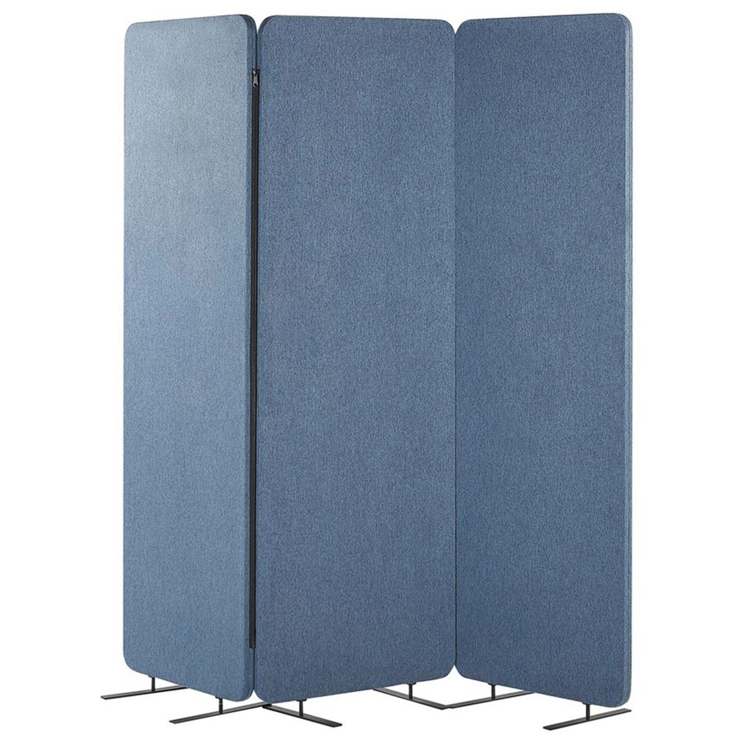 Beliani Divisorio per ufficio Standi in feltro PET blu 184 x 184 cm / 3 pz