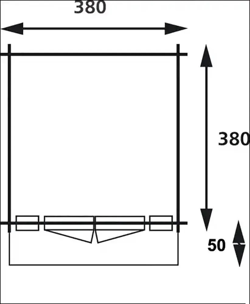 Alpholz Holz-Gartenhaus Satteldach Druckimprägniert 351 cm x 351 cm ...