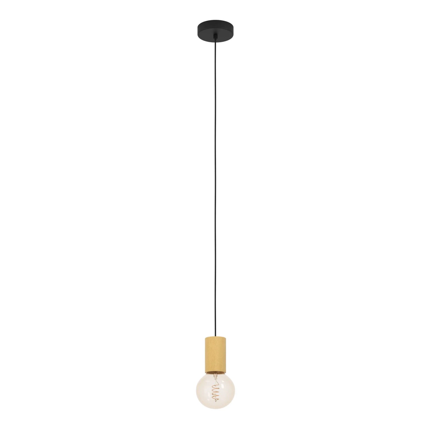 Eglo Pendelleuchte Pozueta 1 E27 Schwarz