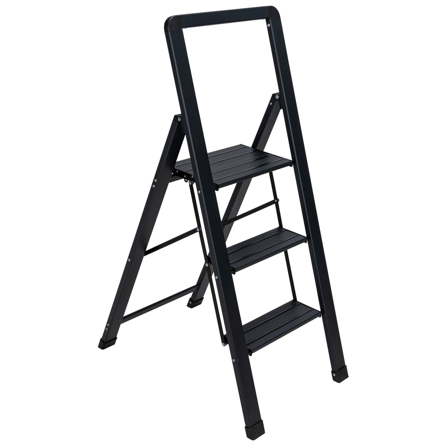 Wenko Alu-Smart Klapptrittleiter 3-stufig Schwarz kaufen bei OBI