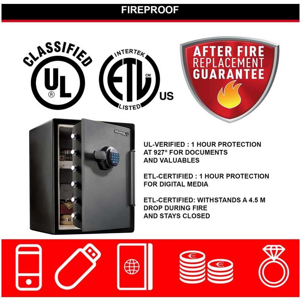 Master Lock Coffre-fort de sécurité LFW205FYC (HxlxP) 60,3 x 47,2 x 49,1 cm