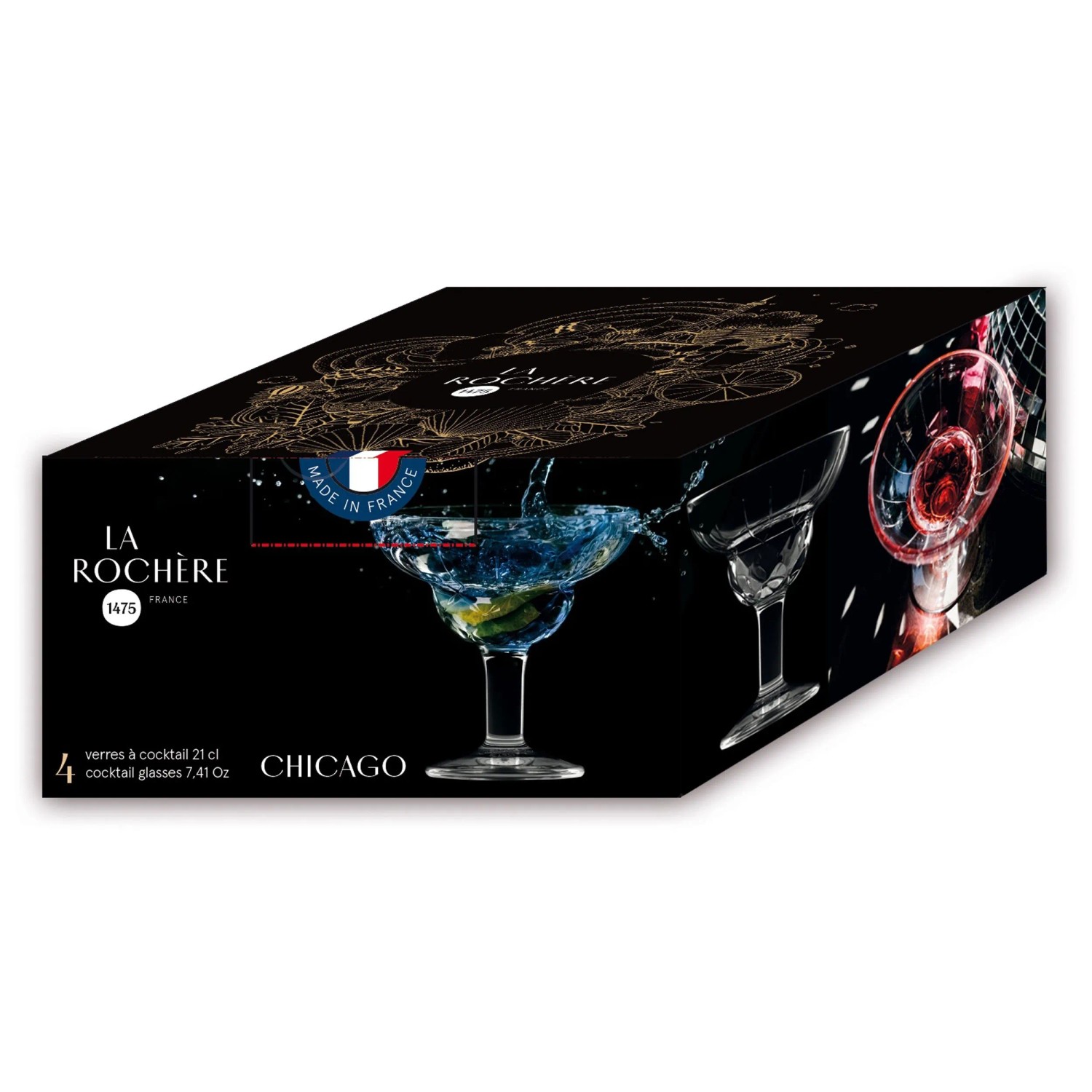 La Rochere Cocktailgläser-Set Chicago 210 ml / 4 Stk.
