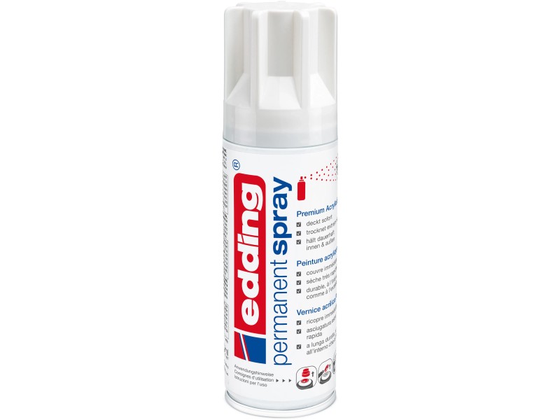 Edding Permanent-Spray 5200 Verkehrsweiss glänzend 200 ml