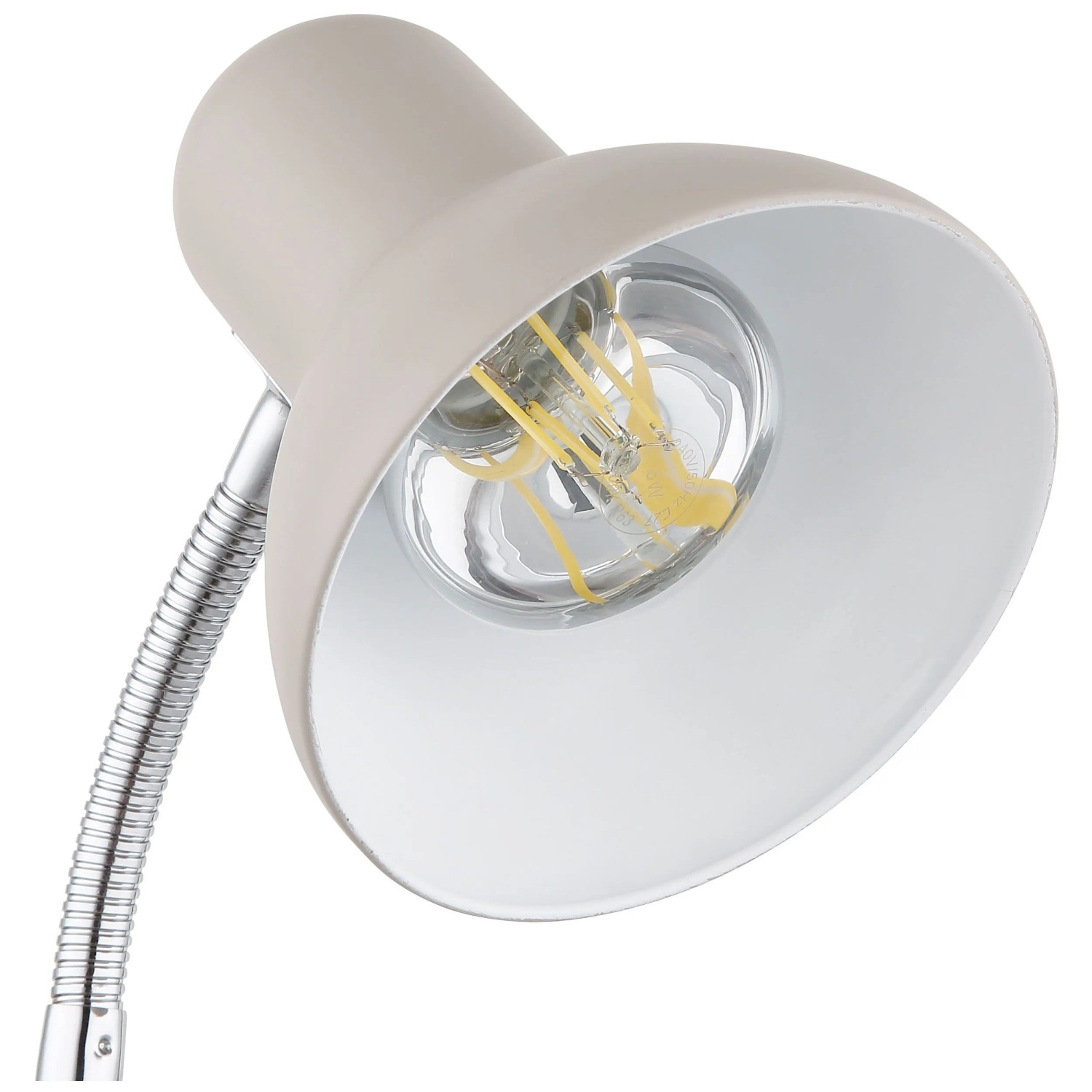 Globo Lampe de table Basic E27 métal chrome Sable 35 x 12,5 x 21,5 cm