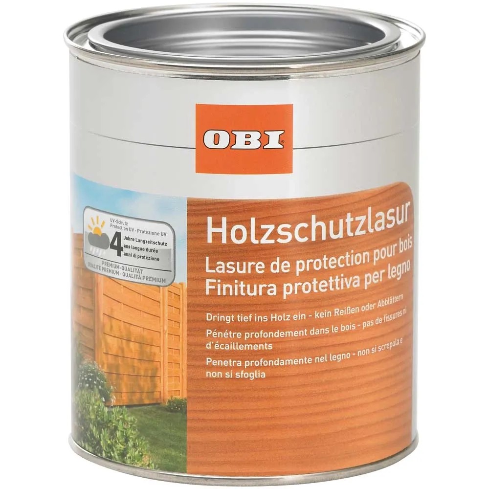 OBI Holzschutz-Lasur Grau 750 ml