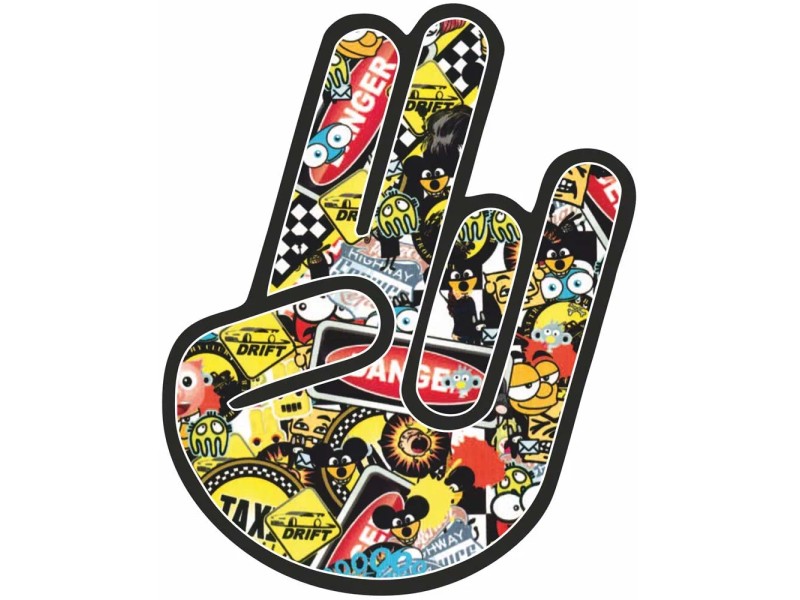 Sticker Shocker-Hand Bunt 15 x 11,5 cm kaufen bei OBI