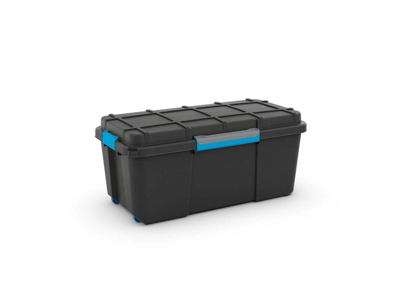 Aufbewahrungsbox Scuba L mit Deckel / Rollen Schwarz (HxBxT) 35 x 78 x ...