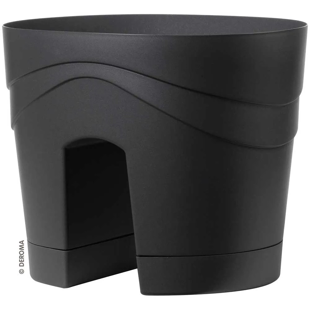 Deroma Pot Balcony Samba Anthracite Ø 30 cm