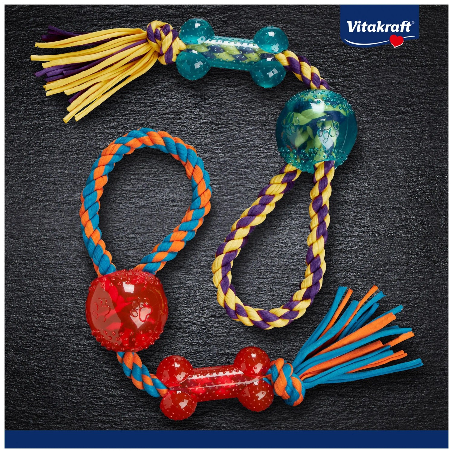 Vitakraft Corde Activity os For You jersey / TPR assorti / 1 pc