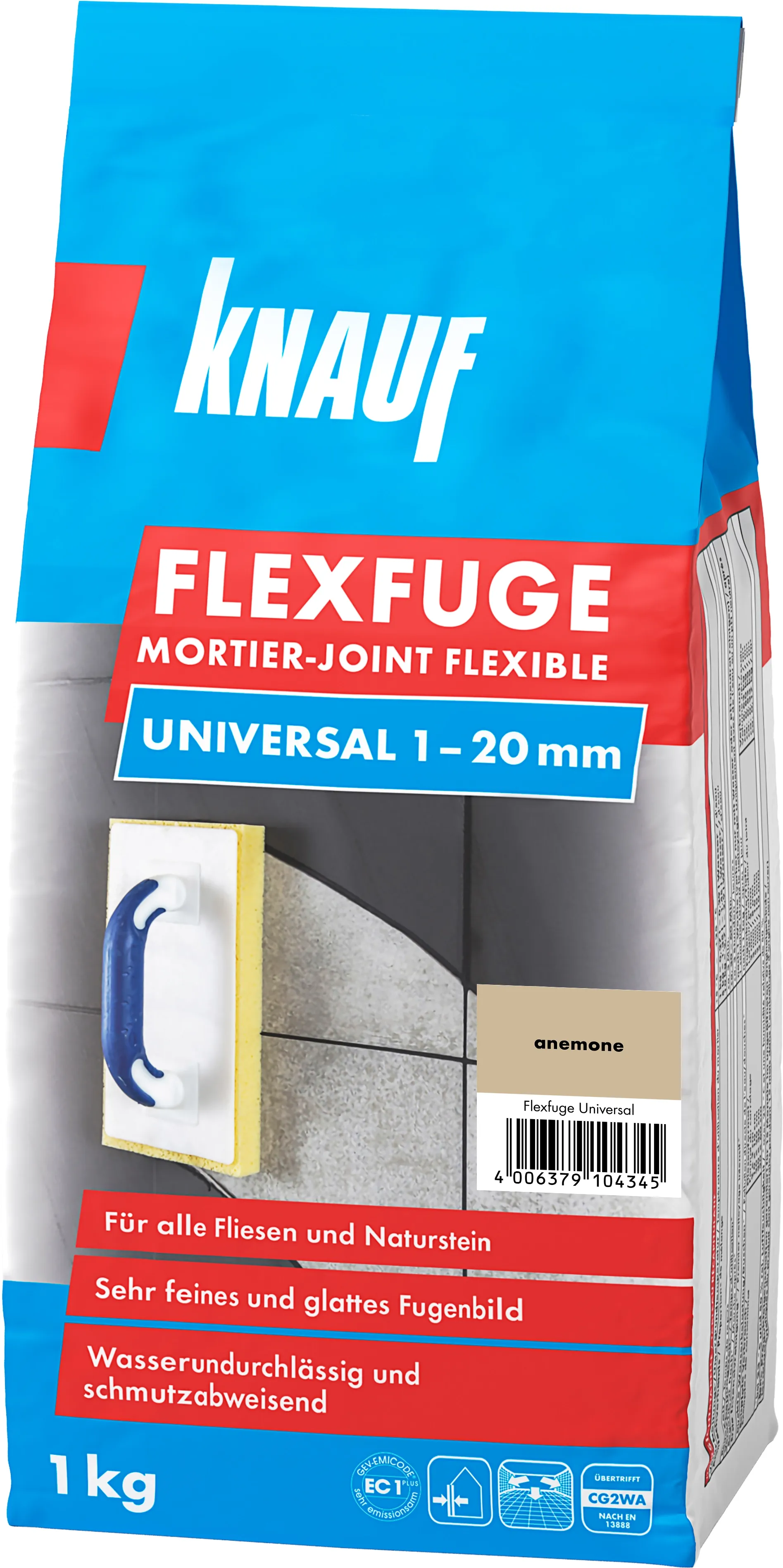 Knauf Flexfuge Universal Anemone 1 kg kaufen bei OBI