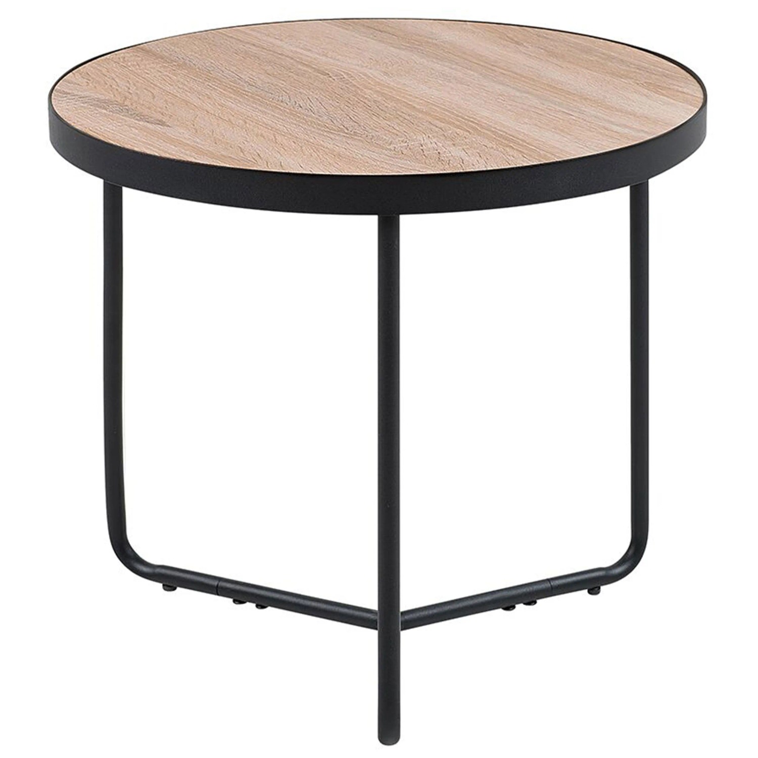Beliani Table basse Melody en MDF marron Ø 50 x 45 cm