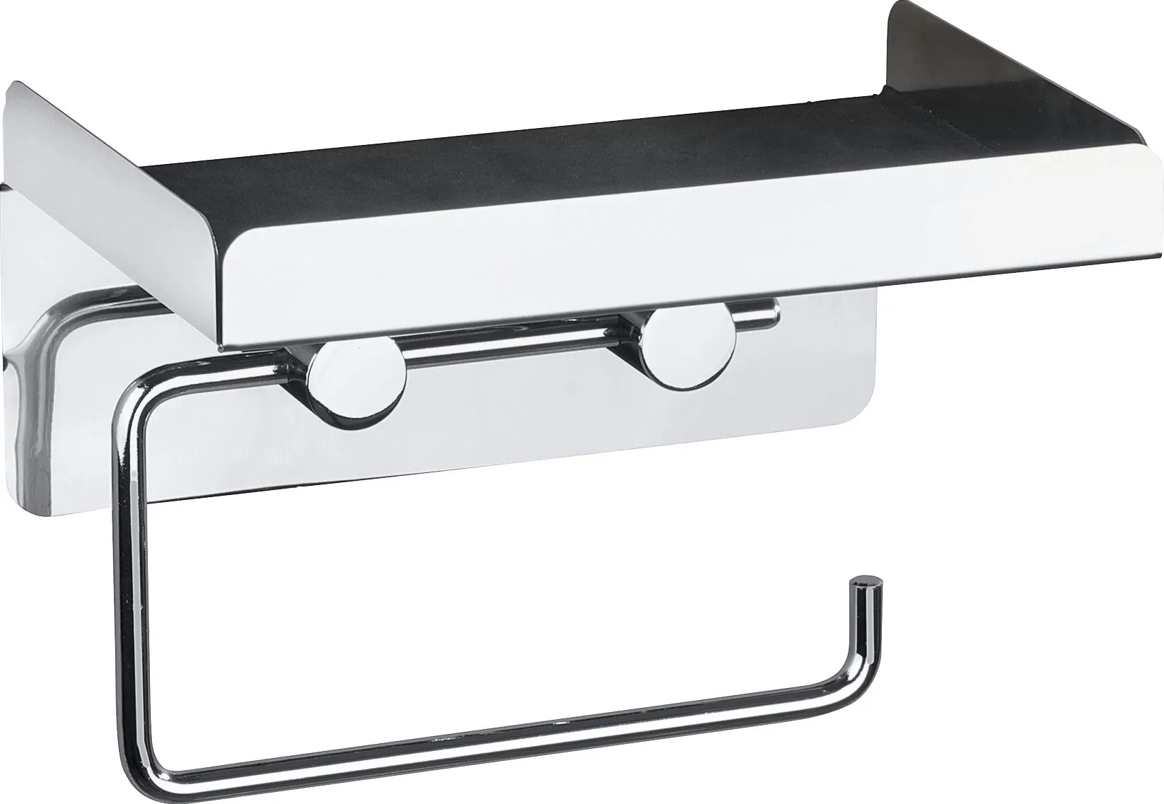 Wenko Porte-papier toilette inox brillant (HxlxP) 12,5 x 16 x 11,5 cm