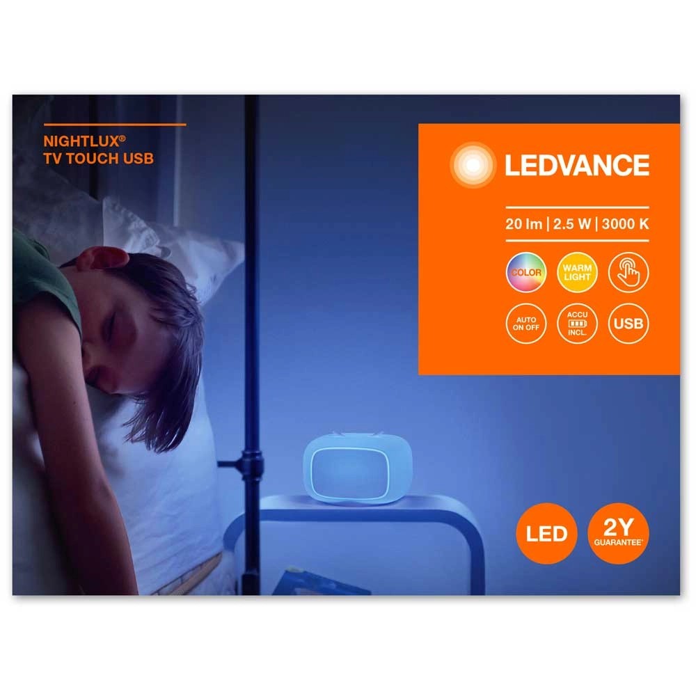 Ledvance LED-Leuchte Nightlux TV USB RGBW (HxBxT) 200 x 141 x 115 mm ...