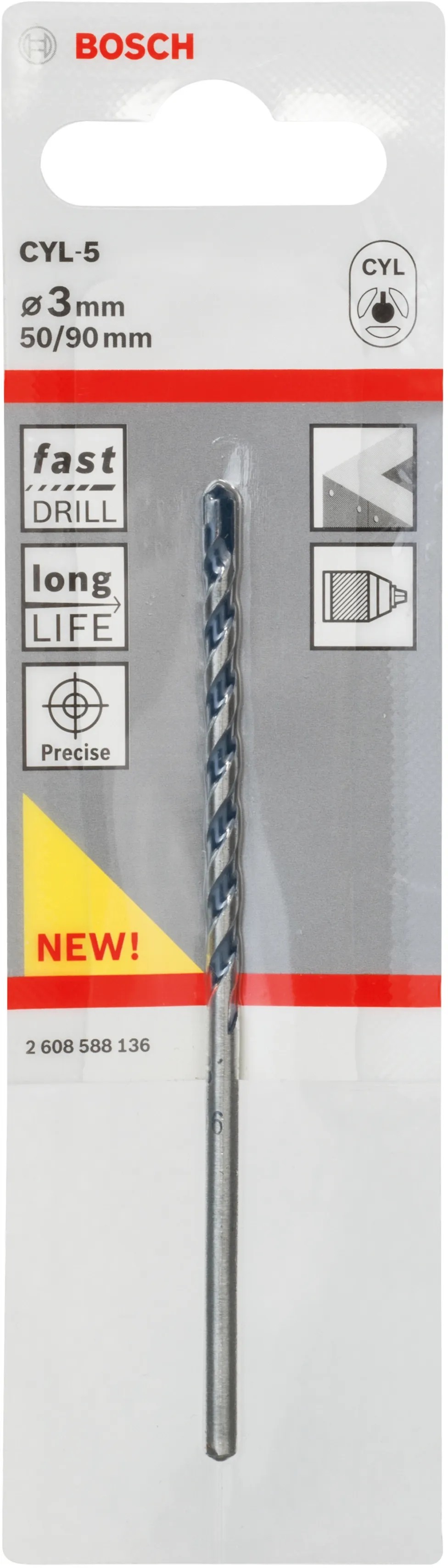 Bosch Betonbohrer Pro CYL-5 Ø 3 mm / Gesamtlänge 90 mm kaufen bei OBI