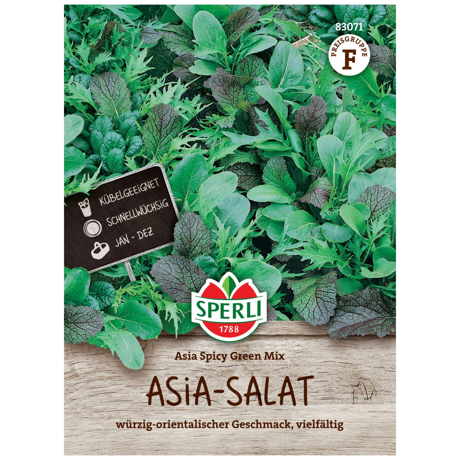 Sperli Saatgut Asia-Salat Asia Spicy Green Mix 300 Pflanzen