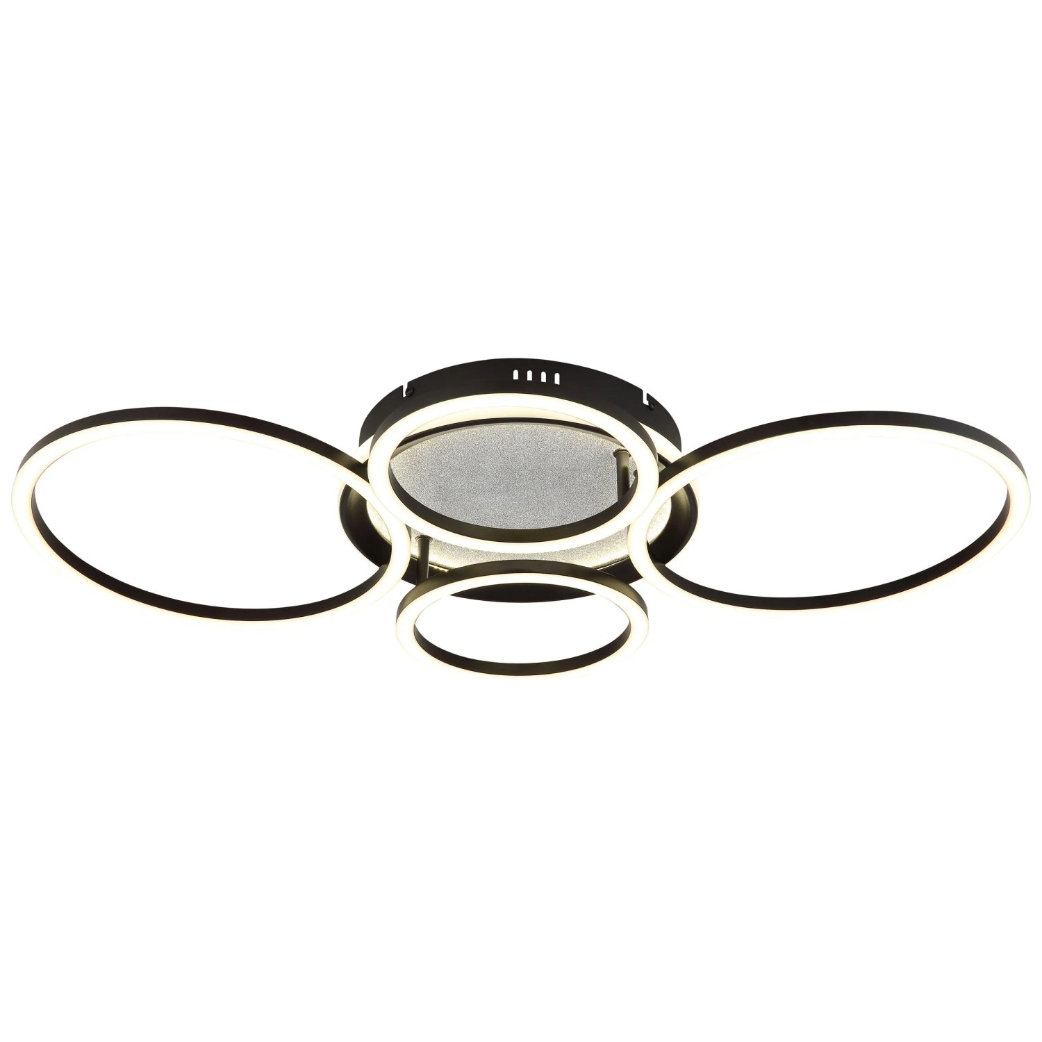 Globo LED-Deckenleuchte Alvis Metall Kunststoff Schwarz matt 40 W