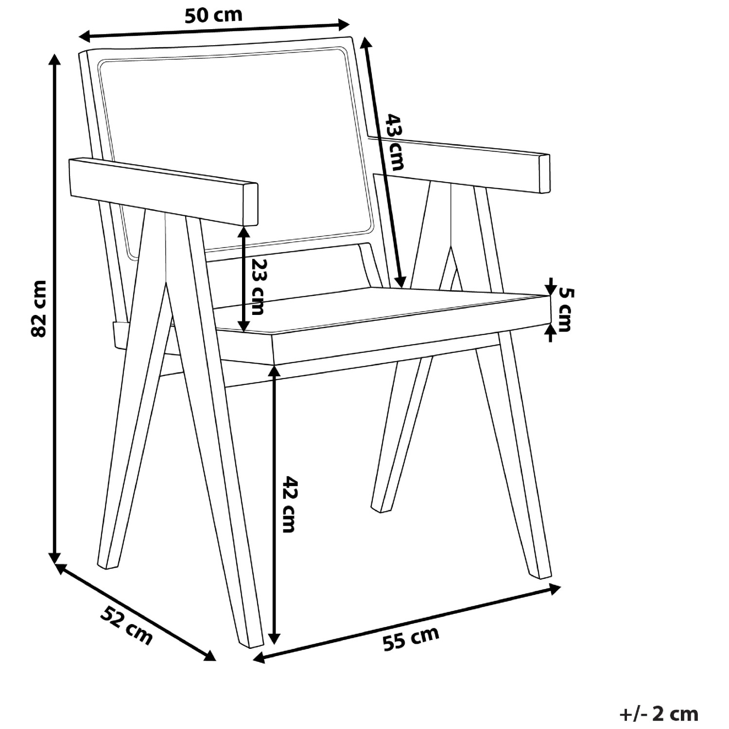 Beliani Esszimmerstuhl Westbrook Mahagoniholz Naturfarben kaufen bei OBI