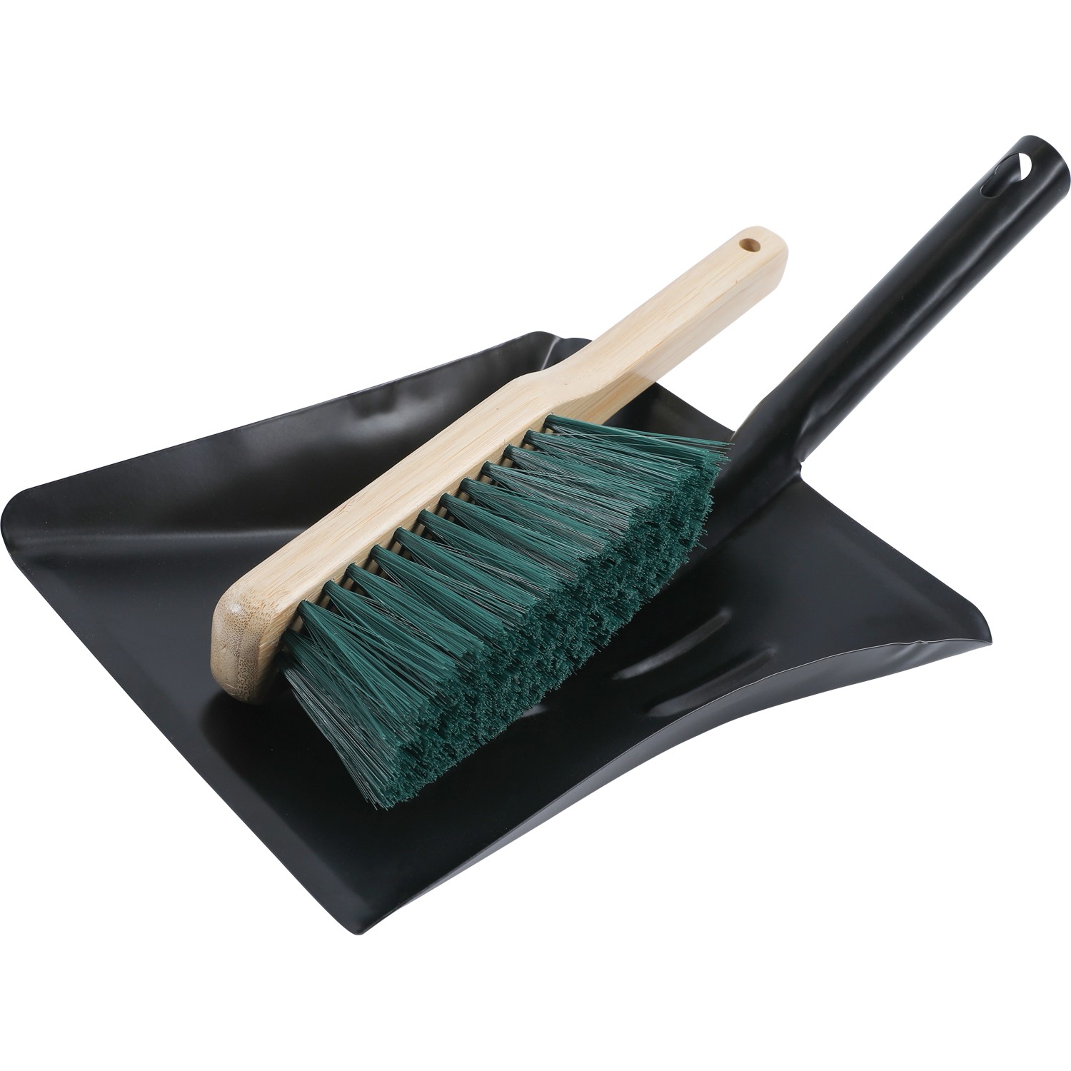 Ensemble pelle et balayette en métal et bois 2 pcs