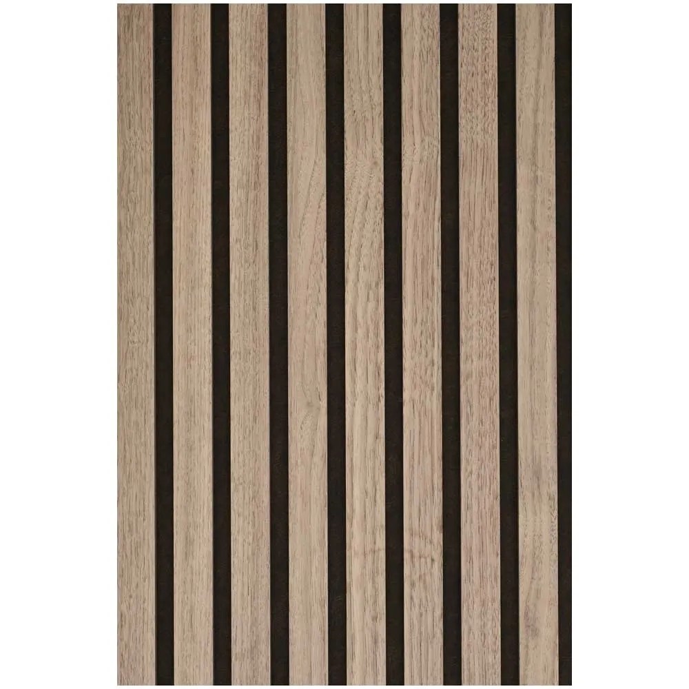 Denpanels Akustikpaneel Walnuss Schwarz MDF Schwarz 300 x 60 cm kaufen ...