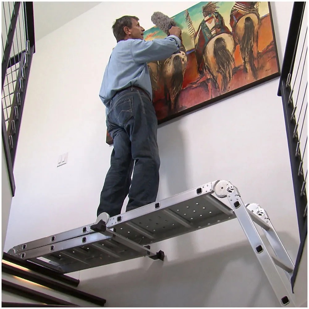 Allzweck-Leiter Super Ladder 8in1 mit 14 Funktionen Arbeitshöhe 340 cm ...