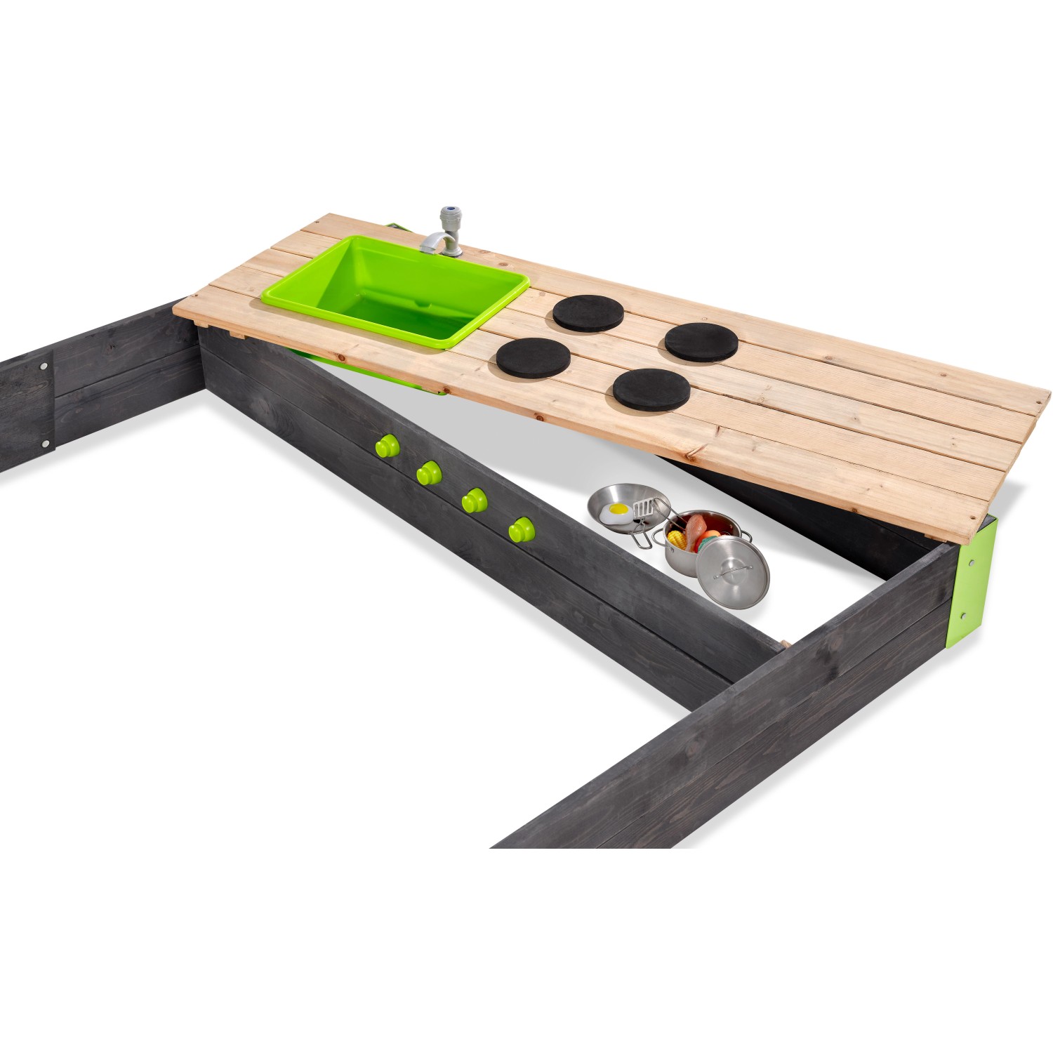 Exit Holzsandkasten Aksent Grau 200 x 140 cm kaufen bei OBI