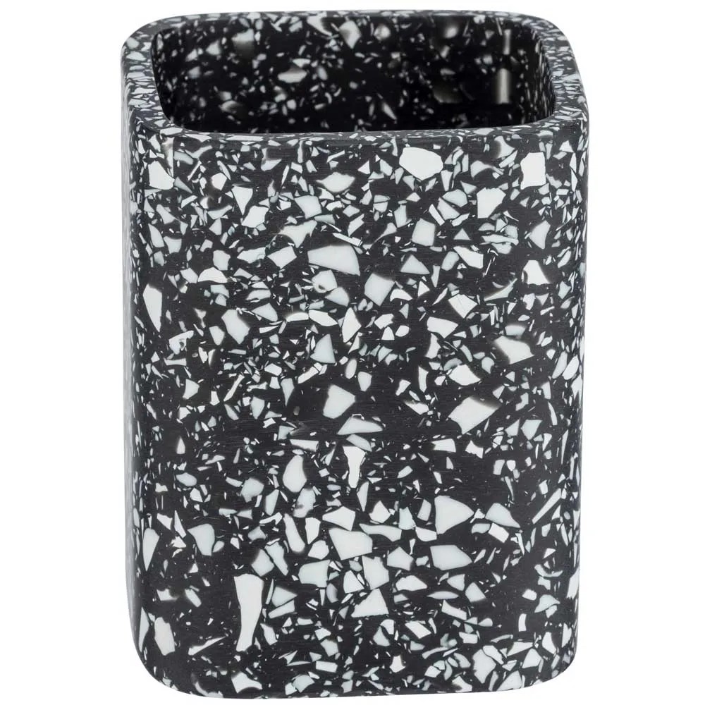 Wenko Zahnputzbecher Terrazzo Polyresin Schwarz kaufen bei OBI