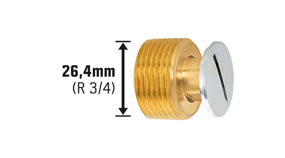 Gewinde-Stopfen 26,4 mm (R 3/4) Messing Verchromt kaufen bei OBI