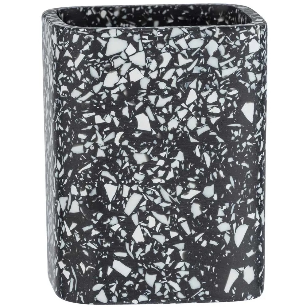 Wenko Zahnputzbecher Terrazzo Polyresin Schwarz kaufen bei OBI