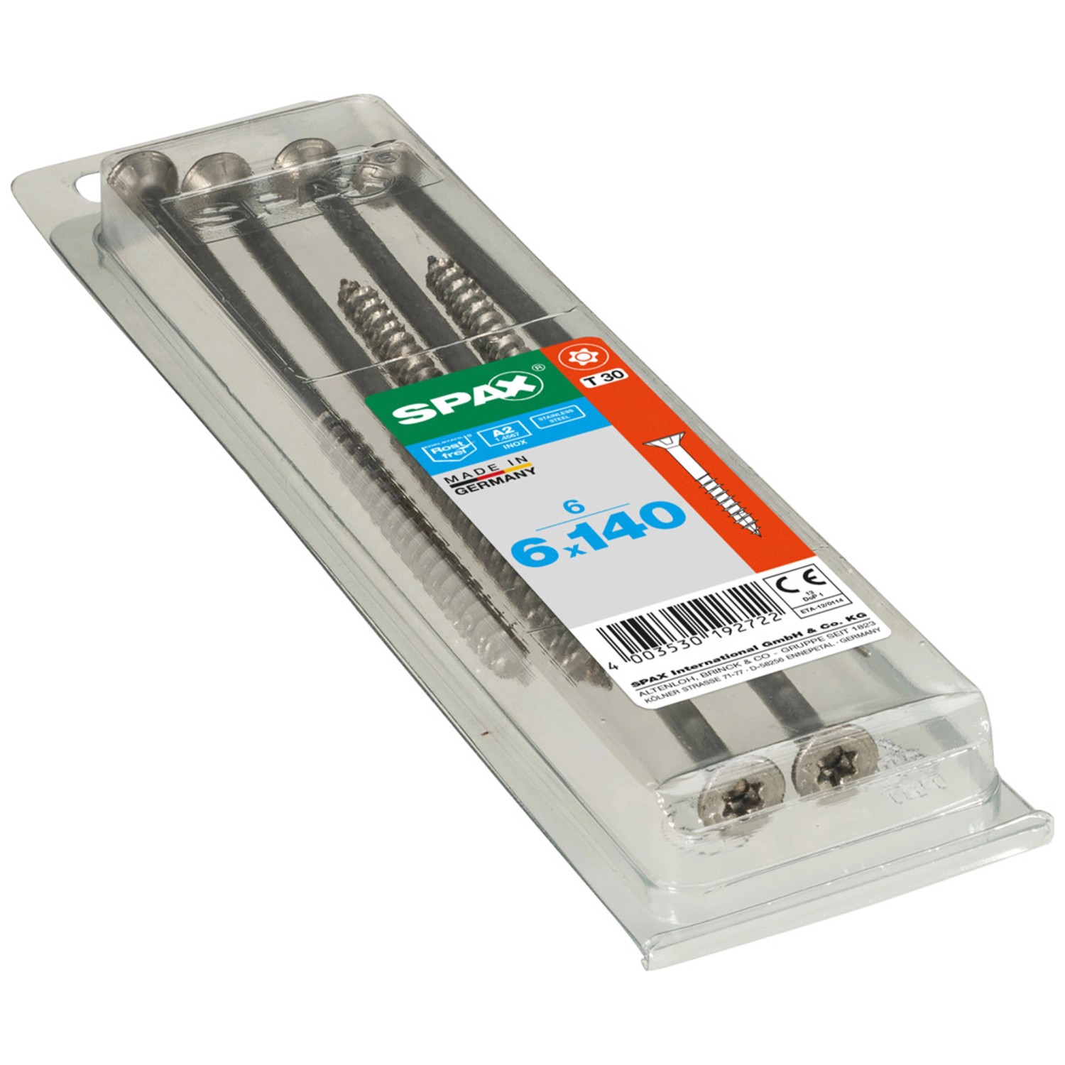 Spax Edelstahlschraube TRX A2 Teilgewinde 6 x 140 mm / 6 Stk. kaufen ...