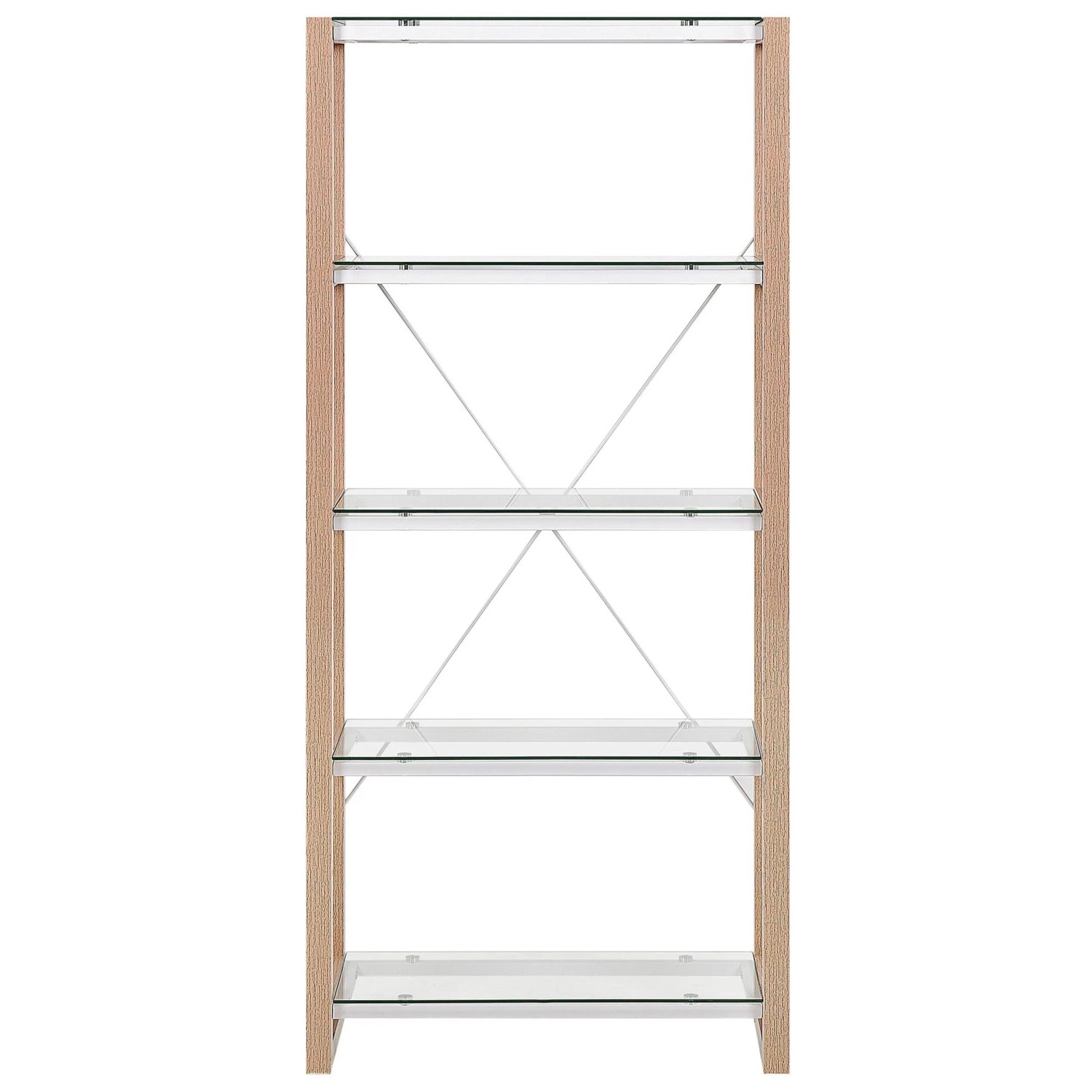 Beliani Bibliothèque Jenks marron/blanc 4 étagères / 152 cm