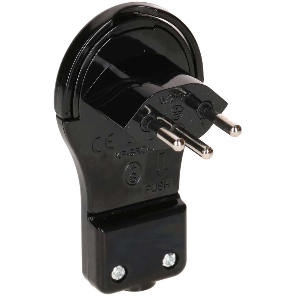 Flachwinkelstecker Typ12 wiederanschliessbar Schwarz kaufen bei OBI