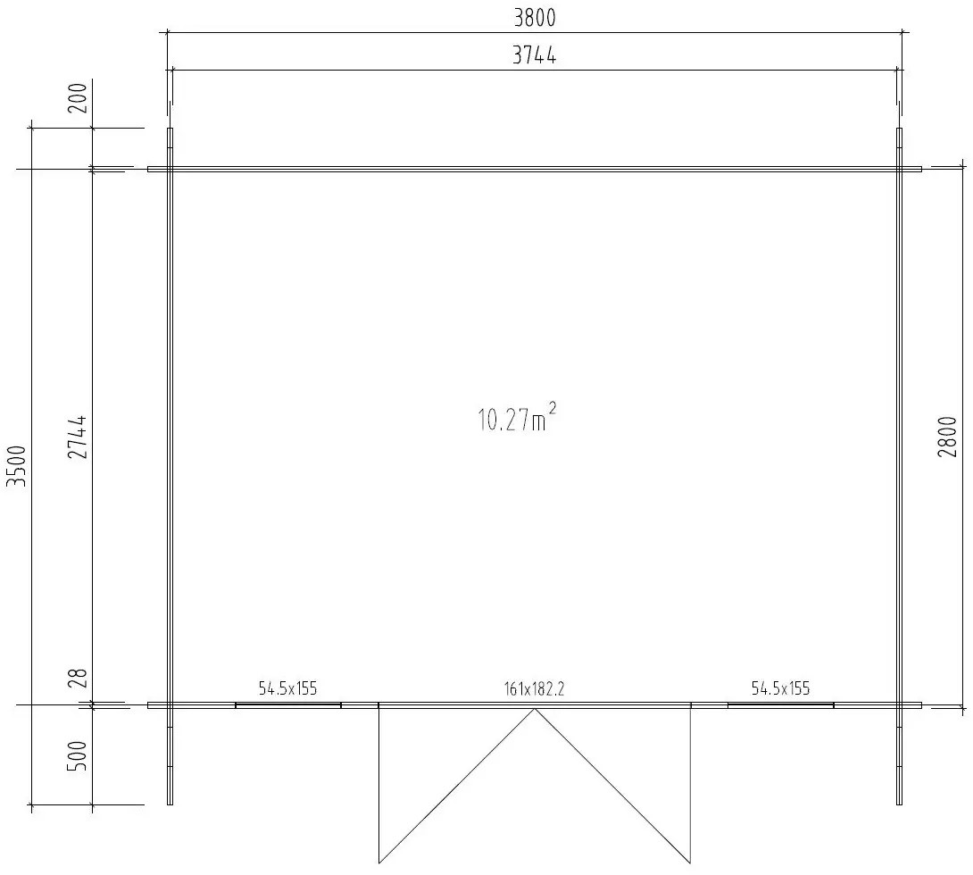 Alpholz Holz-Gartenhaus Satteldach Druckimprägniert 380 cm x 274 cm ...