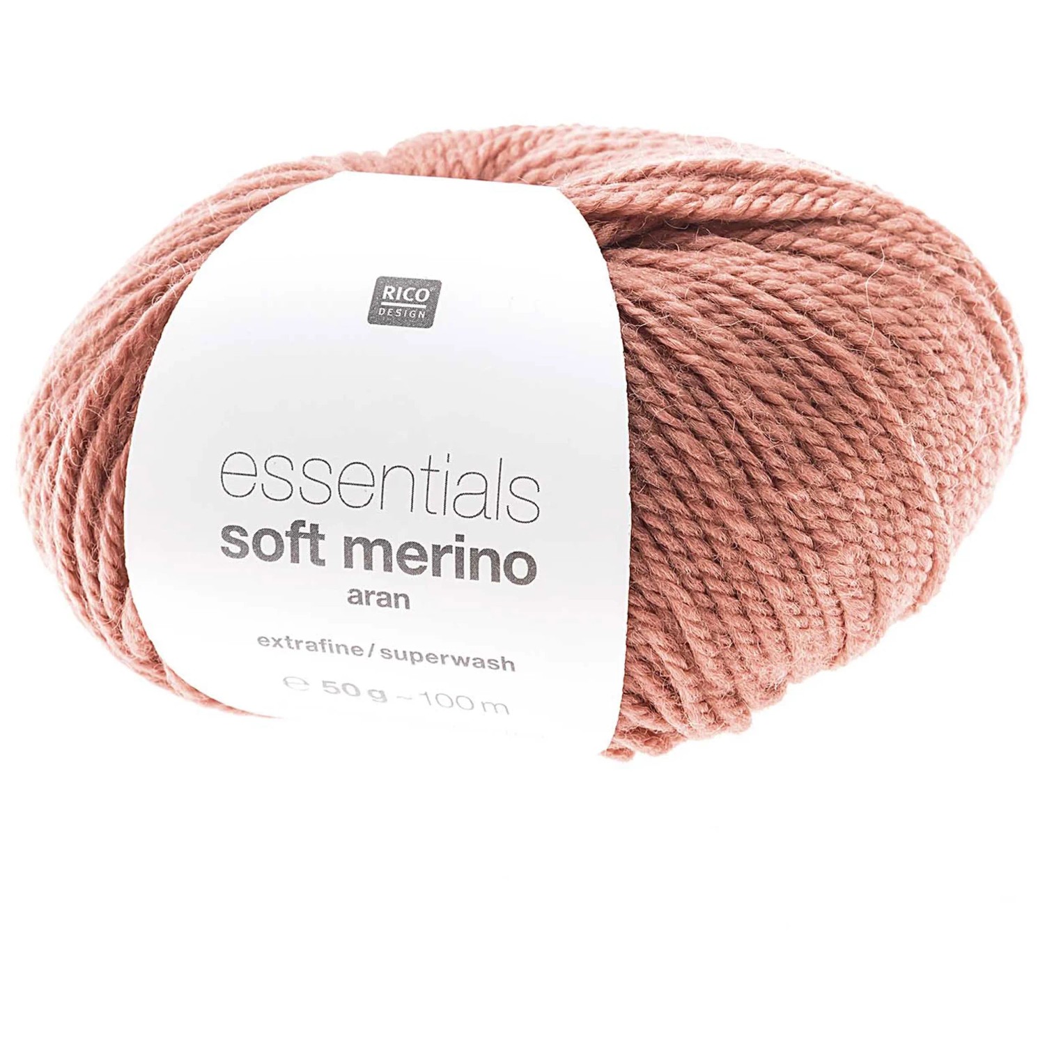 Rico Design Wolle Essentials Soft Merino Aran Holunder Stärke 5 mm / 50 g