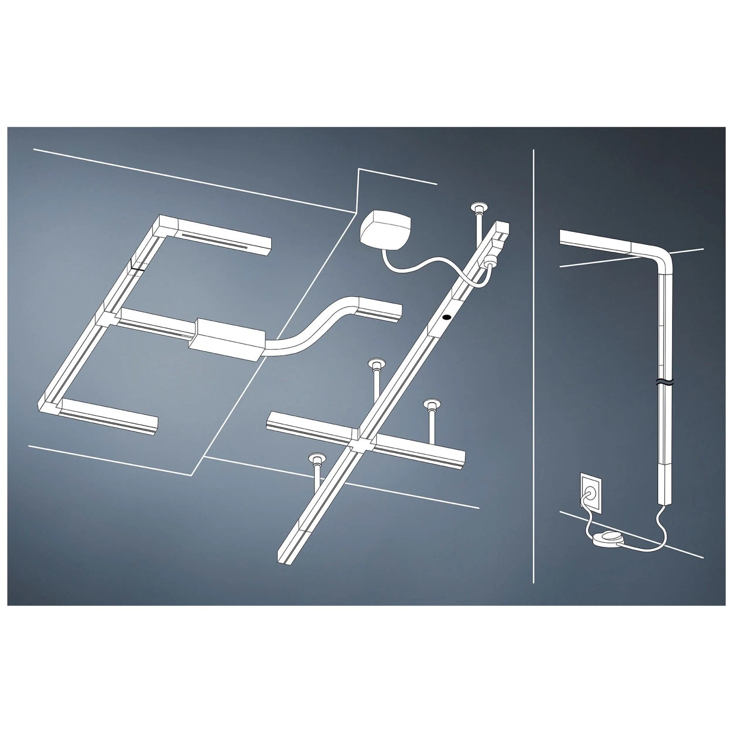 Paulmann URail Schiene matt Schwarz Länge 150 cm kaufen bei OBI