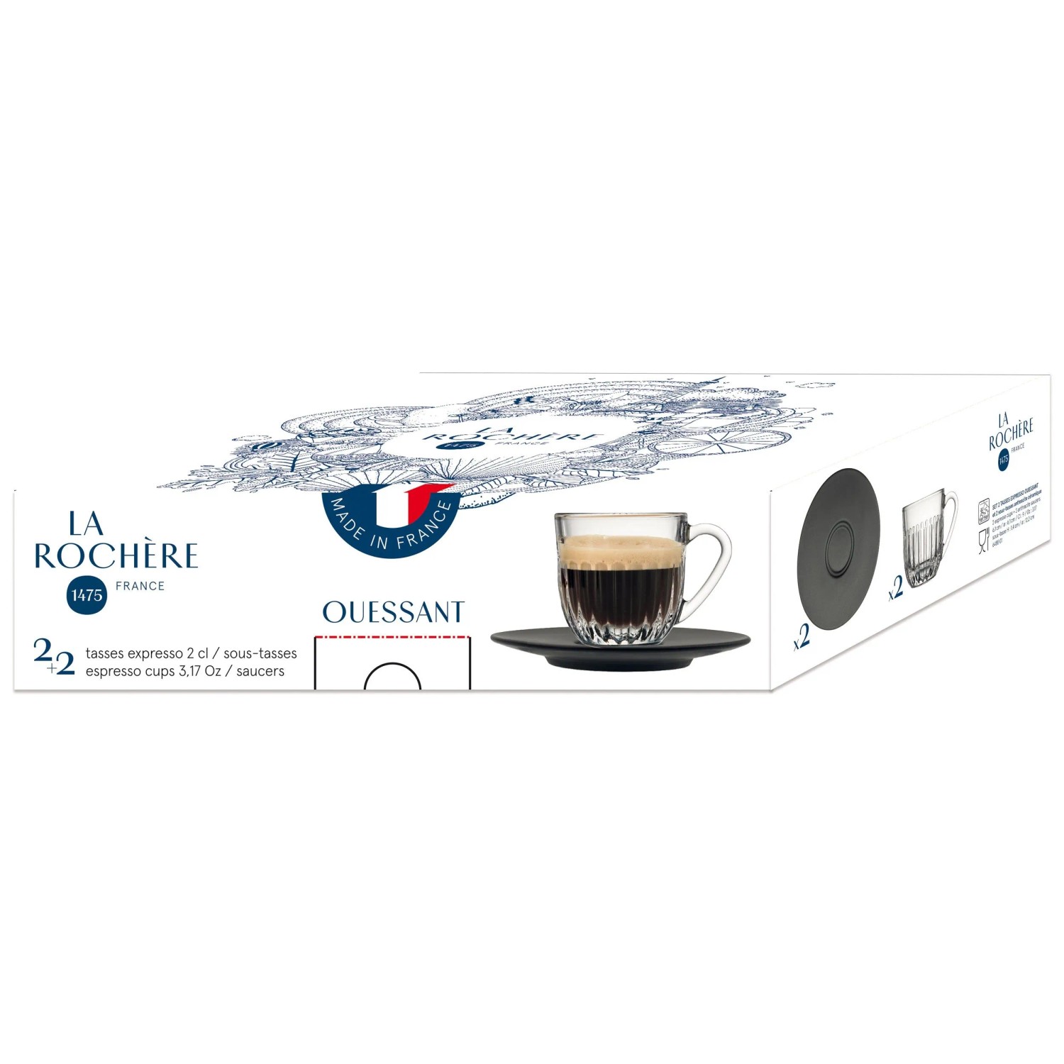 La Rochère Espressotassen Ouessant 2 Stk.