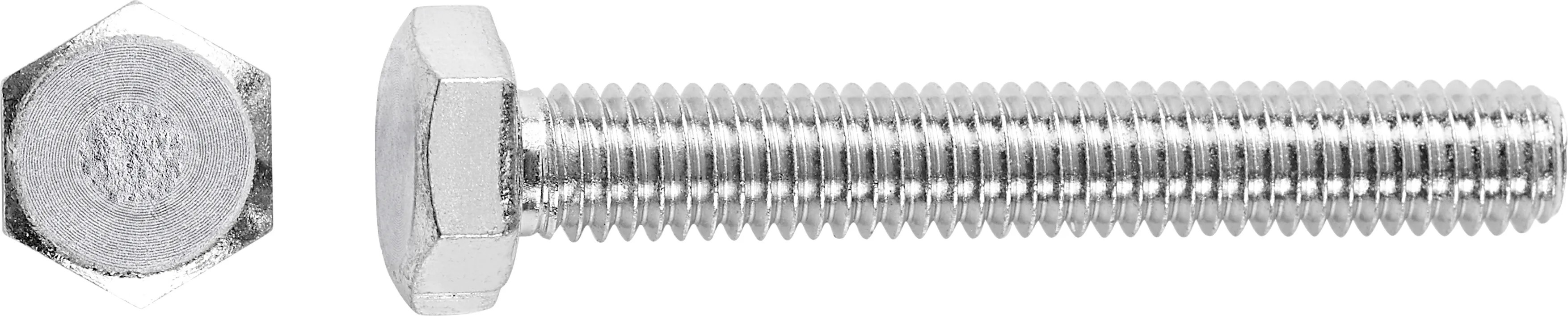 Vis machine galvanisée M10 x 80 mm six pans extérieurs 17 mm / 5 pcs
