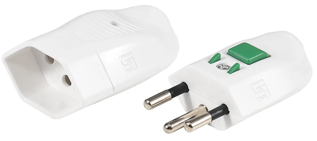 Steko Lock Stecker / Kupplung T12/T13 teilisoliert mit Sperrknopf Weiss ...