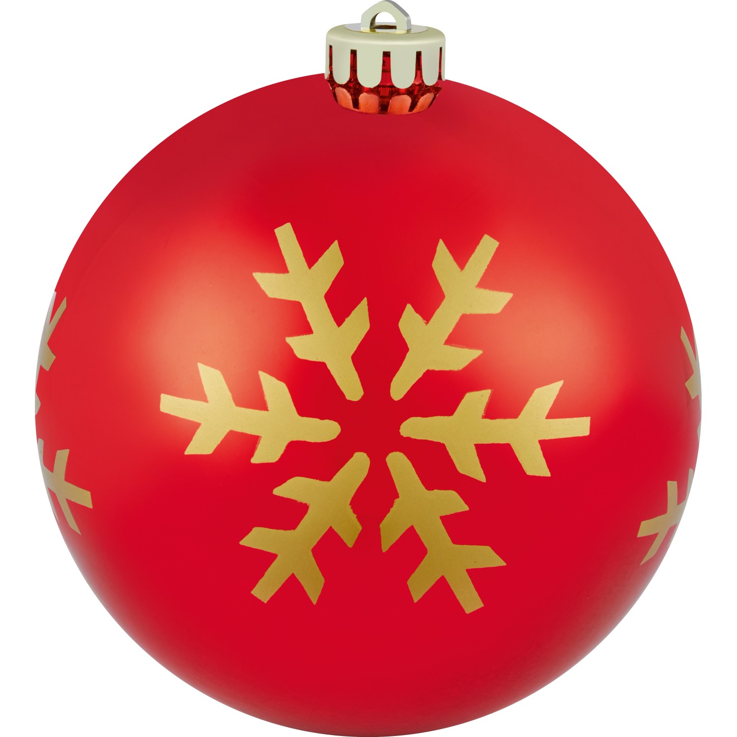 Weihnachtskugel Rot mit Schneeflocke Ø 14 cm kaufen bei OBI