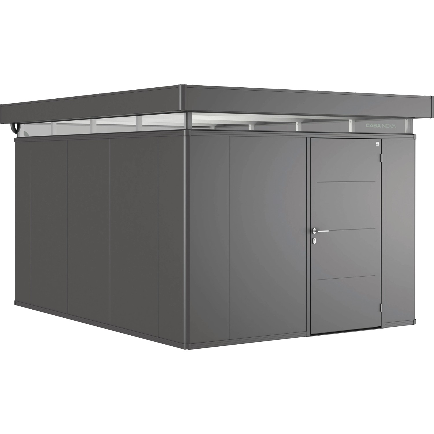 Biohort Nebengebäude Casanova Dunkelgrau-Metallic Tür rechts 3 x 4 m ...