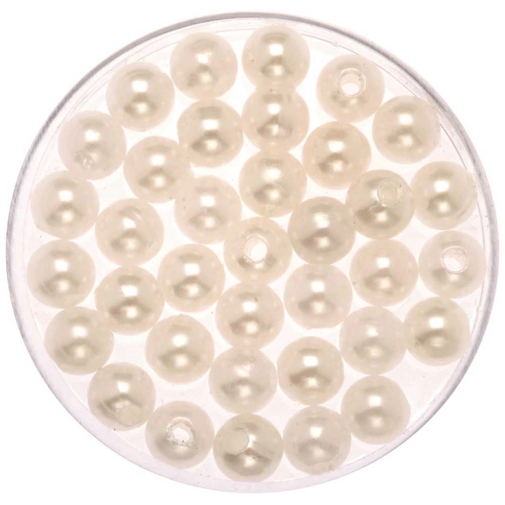 Perles décoratives Blanc perle 6 mm / 75 g