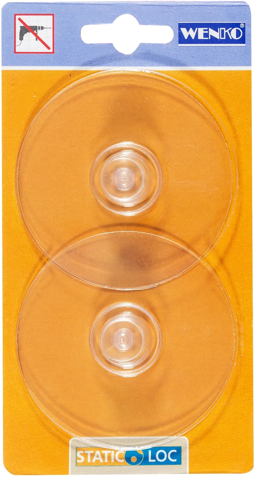 Wenko Static-Loc-Adapter ABS Transparent Ø 8 cm / 2 Stk.