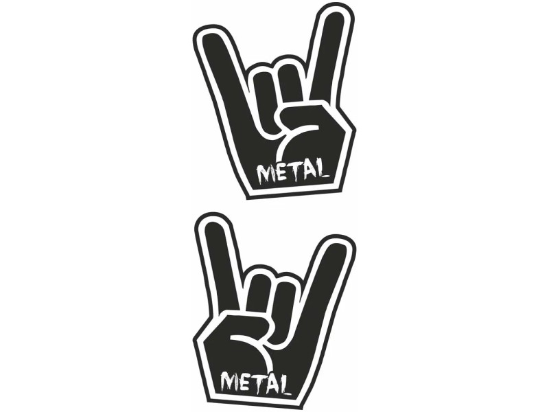 Sticker Metal-Hand 13 x 7 cm / 2er-Set kaufen bei OBI