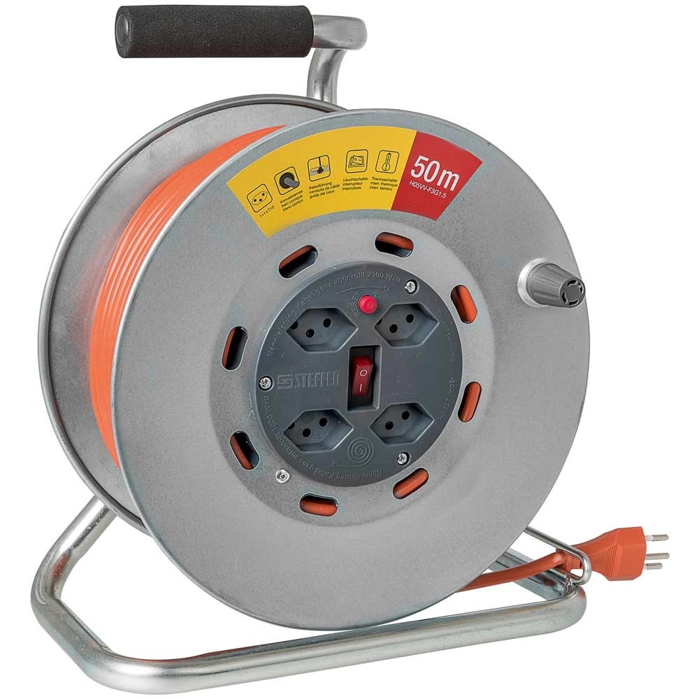 Steffen Kabelrolle Loop 4 x T13 Metall Silber-Grau Länge 50 m kaufen bei OBI